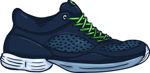Cartoon blue running shoes Royalty Free Vector Image