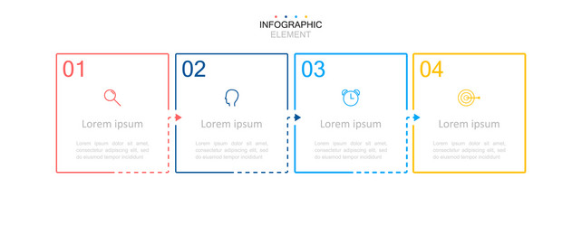 Infographic Design Templatebusiness Process Vector Image