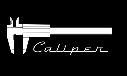 Logo caliper Royalty Free Vector Image - VectorStock