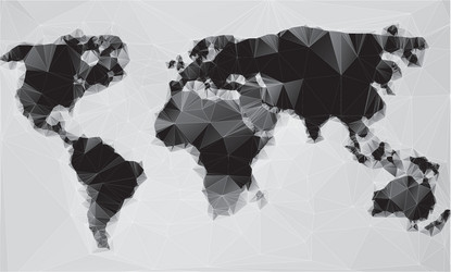 Triangle world map Royalty Free Vector Image - VectorStock