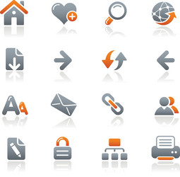 Web navigation icons Royalty Free Vector Image