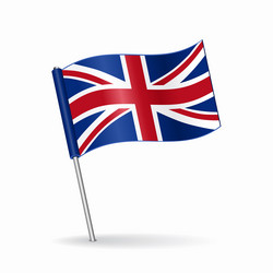 British flag on map Royalty Free Vector Image - VectorStock