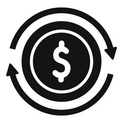 Change money coin icon outline finance Royalty Free Vector