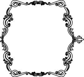 Decorative card frame floral border cute image Vector Image