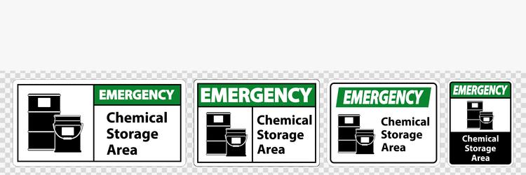 Warning chemical storage symbol sign isolate Vector Image