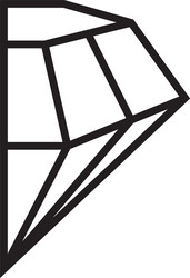 Diamond outline icon Royalty Free Vector Image