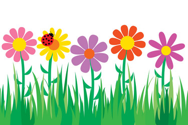 Flower and grass for decor Royalty Free Vector Image