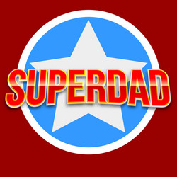 Super dad day logo set father hand drawn Vector Image