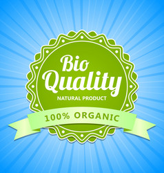 Doodle logos i love organic for menu Royalty Free Vector