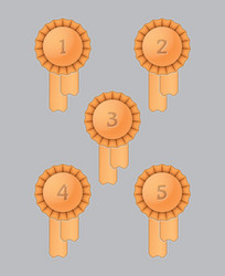 Five award ribbons Royalty Free Vector Image - VectorStock