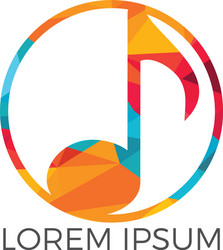 No music note sign icon musical symbol Royalty Free Vector