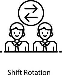 Employee shift Royalty Free Vector Image - VectorStock
