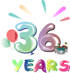 Happy Birthday 36th Vector Images (over 170)