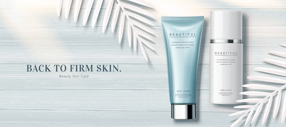 Clear skincare product banner ads Royalty Free Vector Image