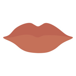 Closed lips flat Royalty Free Vector Image - VectorStock