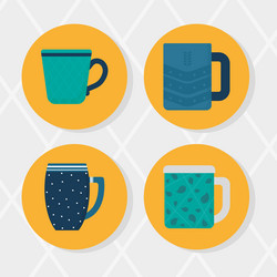 Red coffee mug icon Royalty Free Vector Image - VectorStock