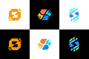 Collection of letter s logos Royalty Free Vector Image