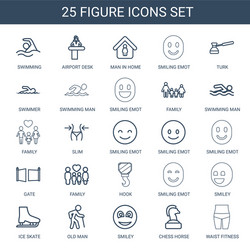 15 figure icons Royalty Free Vector Image - VectorStock