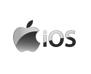 Ios icon logo software apple symbol with name Vector Image