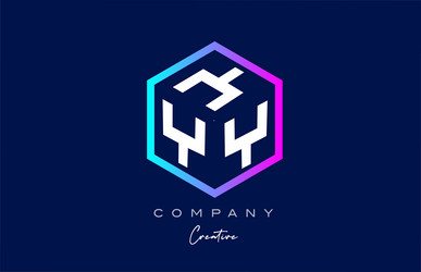 Three letter cube y alphabet logo icon Royalty Free Vector