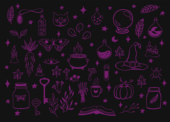 Witchcraft magic background for witches Royalty Free Vector