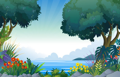 Beautiful landscape background Royalty Free Vector Image