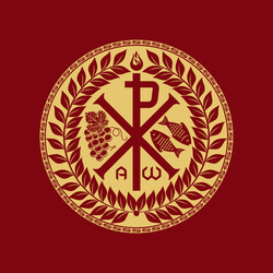Monogramma christi monogram of jesus christ Vector Image