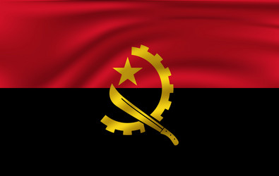 Angola flag republic Royalty Free Vector Image