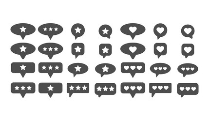 Big collection of colored customer review symbols Vector Image