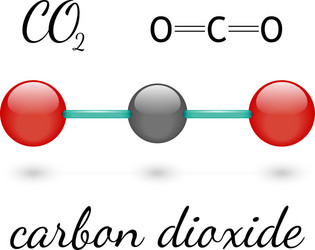 3d molecule of carbon dioxide Royalty Free Vector Image