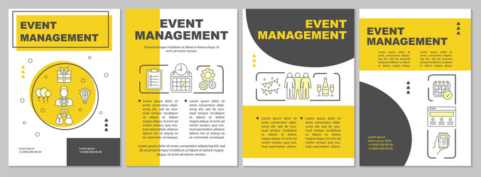 Event management poster template layout corporate Vector Image