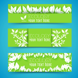 Flat design of ecology environment green clean Vector Image