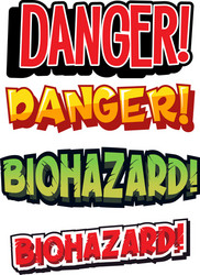 Font design for word biohazard in green color Vector Image