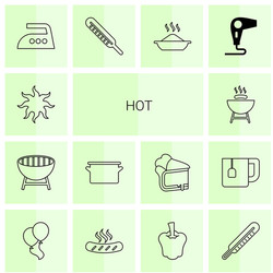 Hot icons Royalty Free Vector Image - VectorStock