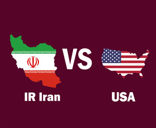 Iran and united states flag with names symbol Vector Image