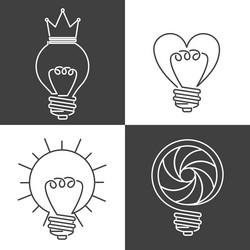 Design of light bulb with arms and legs Royalty Free Vector