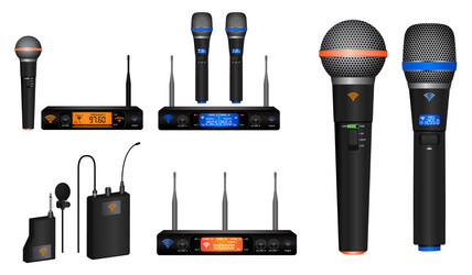 Mic realistic 1b Royalty Free Vector Image - VectorStock