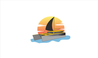 Catamaran Sailboat Vector Images (95)