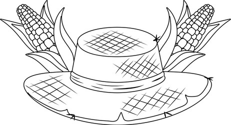 Farm hat cartoon Royalty Free Vector Image - VectorStock