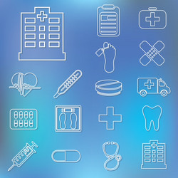 Hospital stickers Royalty Free Vector Image - VectorStock