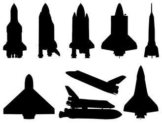 Space Shuttle Silhouete