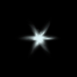 Transparent bright star isolated on black Vector Image