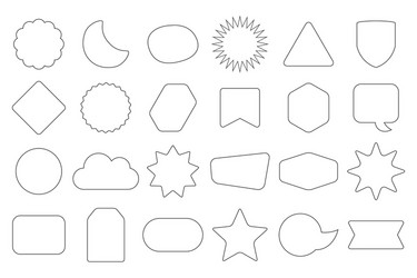 Set 60 black random silhouette and line icons Vector Image