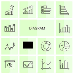 Diagram icons Royalty Free Vector Image - VectorStock