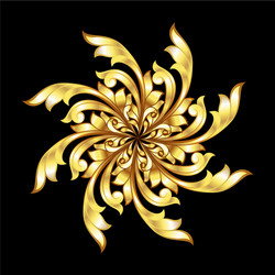 Golden flower pattern Royalty Free Vector Image