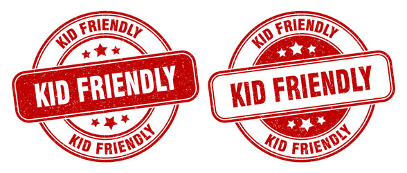 Kid approved stamp kid approved label round Vector Image