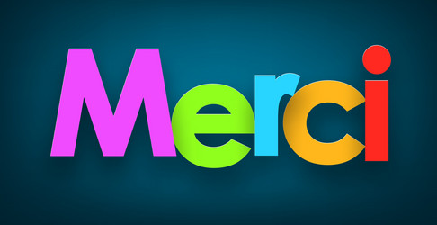 Paper merci sign Royalty Free Vector Image - VectorStock