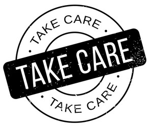 Take care rubber stamp Royalty Free Vector Image