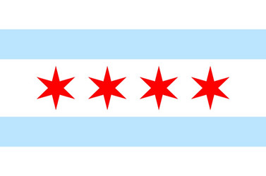 City of chicago flag Royalty Free Vector Image