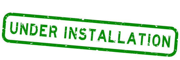 Grunge red under maintenance word square rubber Vector Image